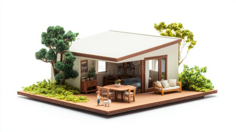 A Modern House Model Showcasing Contemporary Architecture. Beautiful ...