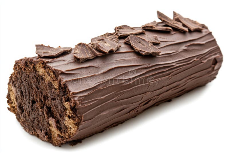 A Delicious Chocolate Log Dessert Showcases a Rich and Inviting Texture ...