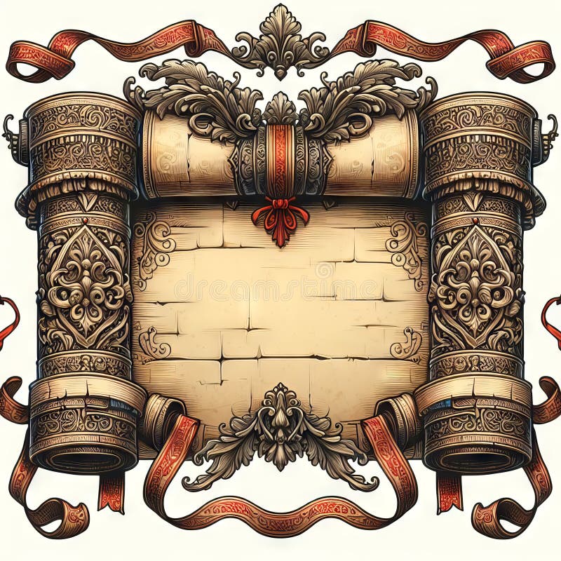 Classic Decorative Scroll Artwork Stock Photo - Image of detailing ...