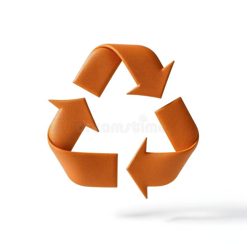 Curved Arrow Recycle Symbol on Clean White Background Stock ...