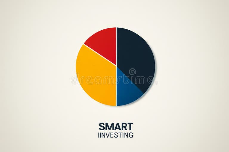 Minimalist Pie Chart for Investing Stock Illustration - Illustration of ...