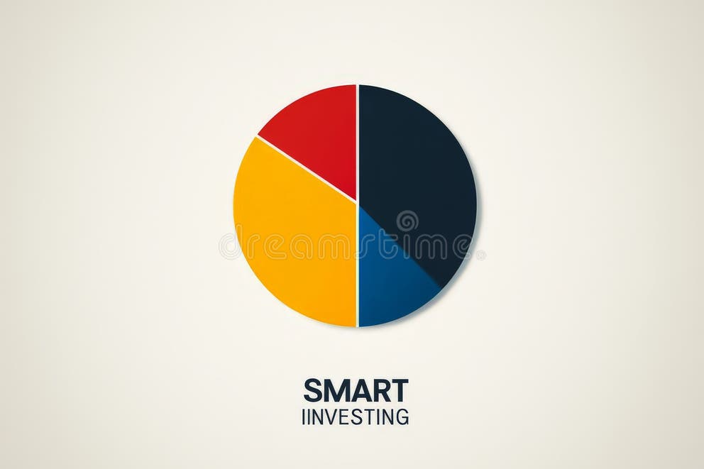 Minimalist Pie Chart for Investing Stock Illustration - Illustration of ...