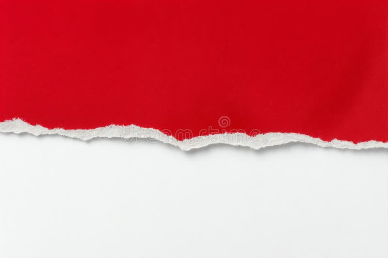 Red Torn Paper Edge on White Background Stock Illustration ...
