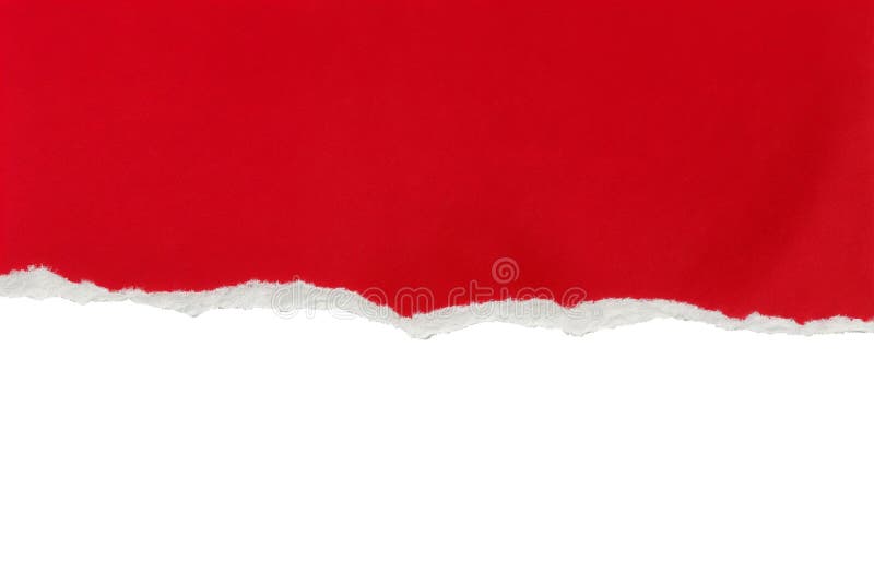 Red Torn Paper Edge on White Background Stock Illustration ...
