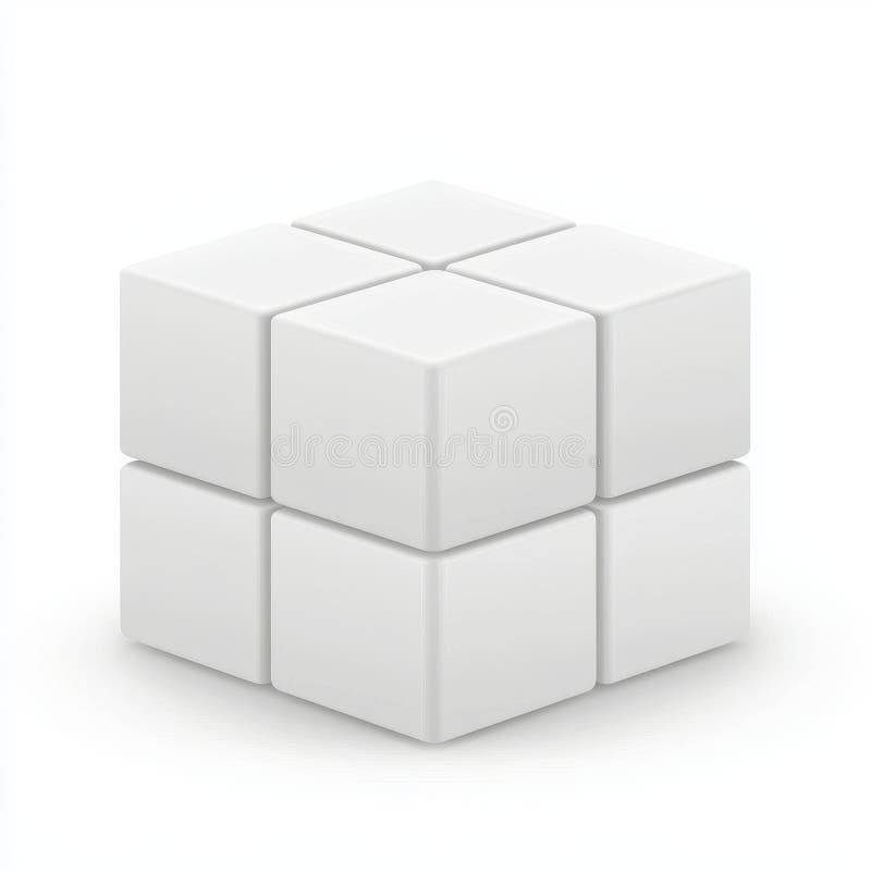 Abstract 3D Render White Cubes Modular Design Geometric Shapes Clean ...