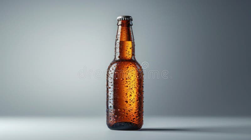 Bottle of Beer, Cider, or Champagne with Clipping Path Isolated on ...