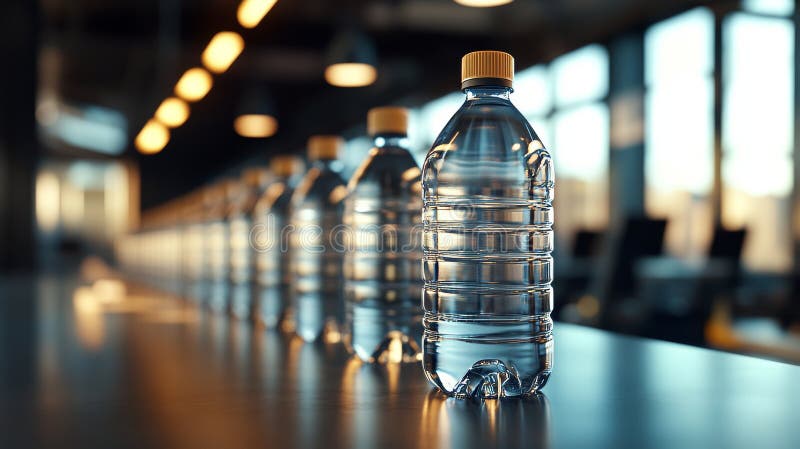 The Image Features a Clear Water Bottle among Large Gallon Containers ...