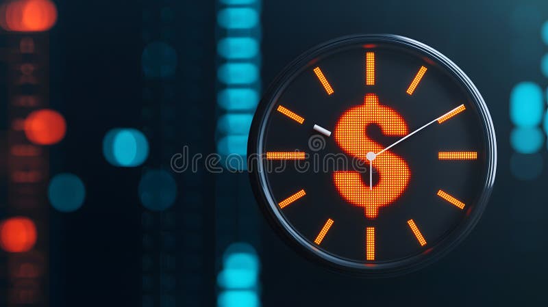 A Unique Clock Highlighting Currency Symbols Reflects Time and Value in ...