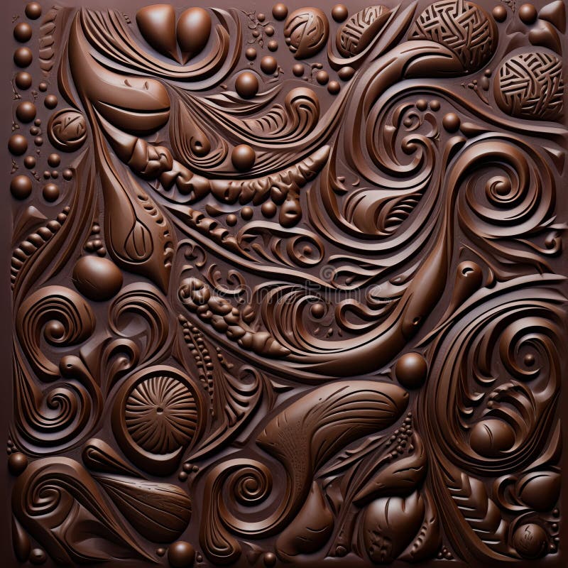 Delectable Chocolate Design Element Isolated on a Solid Color ...