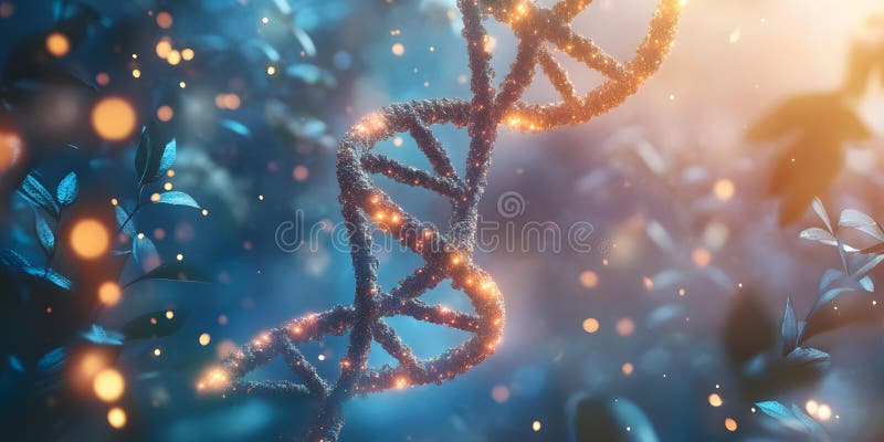 Close-up of DNA Double Helix Structure Stock Illustration ...