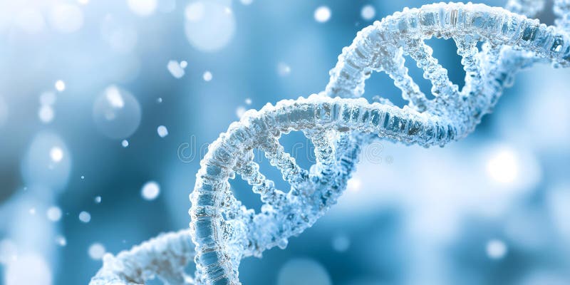 Close-up of Crystallized DNA Structure Stock Illustration ...