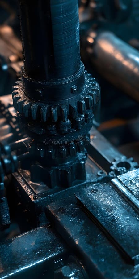 Close-up of Intricate Mechanical Gear Stock Illustration - Illustration ...