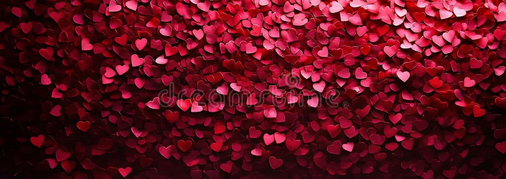 This Image Features a Close-up of Multiple Tiny Red Hearts, Great for ...