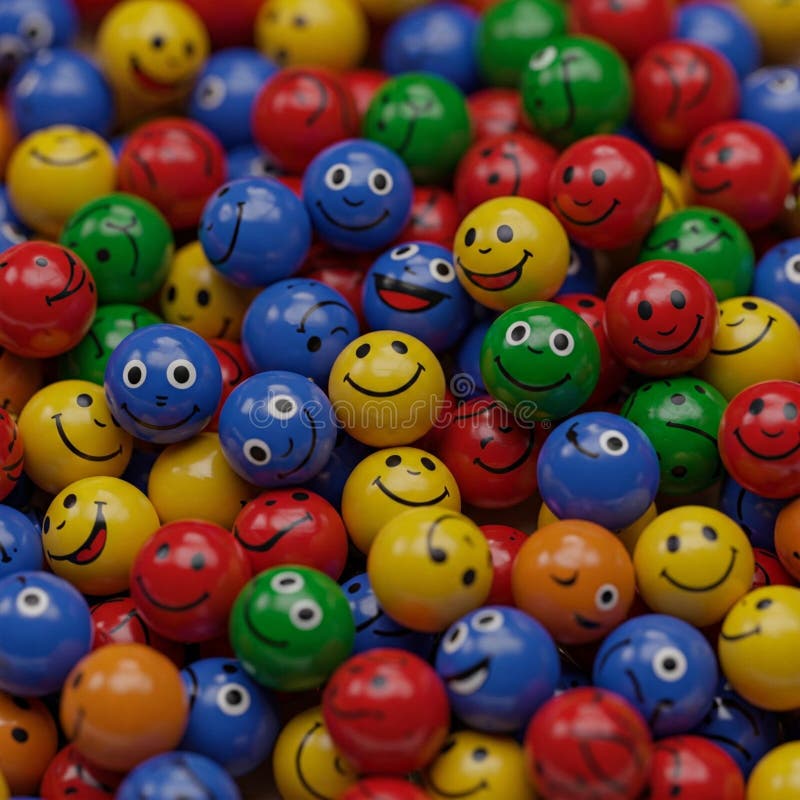 Face Frenzy: the Cheerful Collection Stock Illustration - Illustration ...