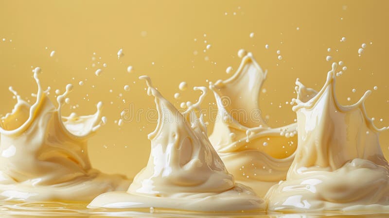 Delectable Mayonnaise Splatters for Culinary Creations Stock ...