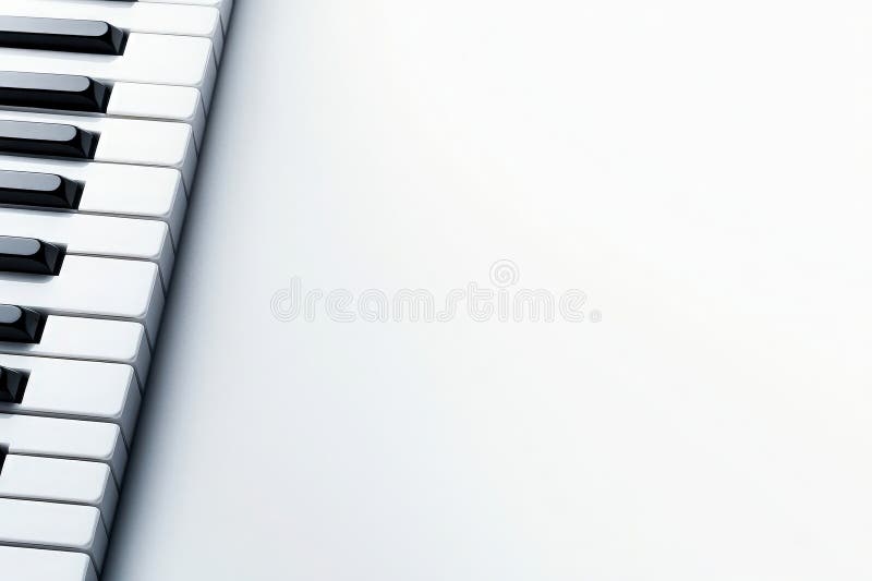 A Close-up of Black and White Piano Keys Against a Clean, Solid Background Stock Illustration ...
