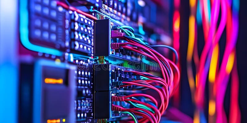 Close-up of Complex Electronic Network Stock Illustration ...