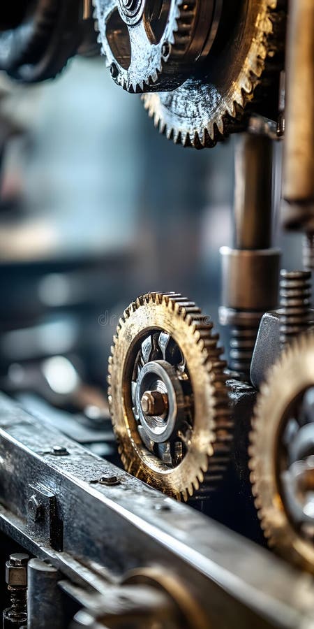 Close-up of Intricate Mechanical Gears Stock Illustration ...