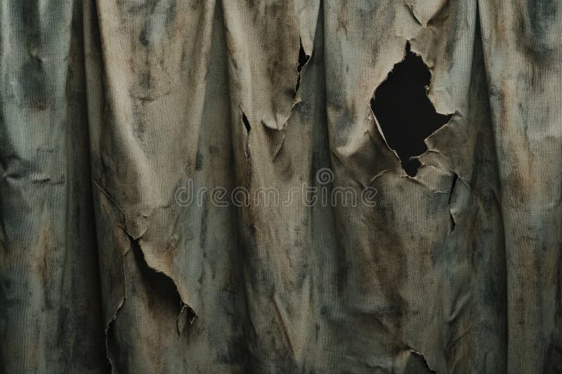 A Textured Backdrop with Tattered Fabric. the Worn Surface Has Deep ...