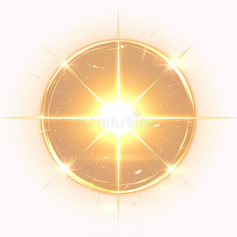 Golden Light Morphing Sunbeam Effects Stock Illustration - Illustration ...