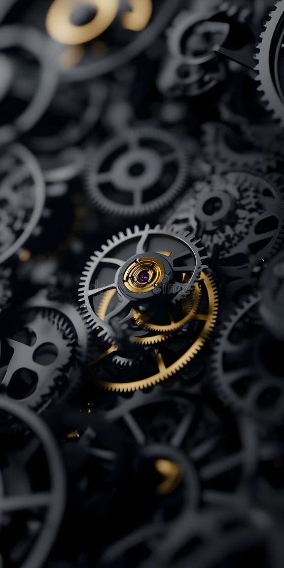 Interlocking Gears and Cogs Design Stock Illustration - Illustration of ...