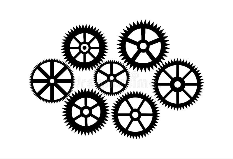 Interlocking Gear Mechanisms for Steampunk Design and Engineering Stock ...