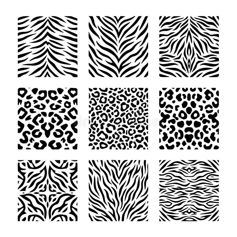Different Animal Print Patterns Stock Illustrations – 620 Different ...