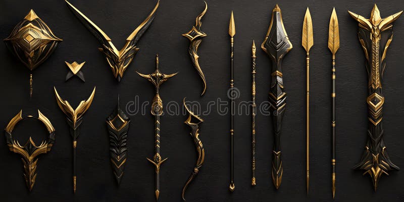 Fantasy weapons stock illustration. Illustration of isolated - 15417454