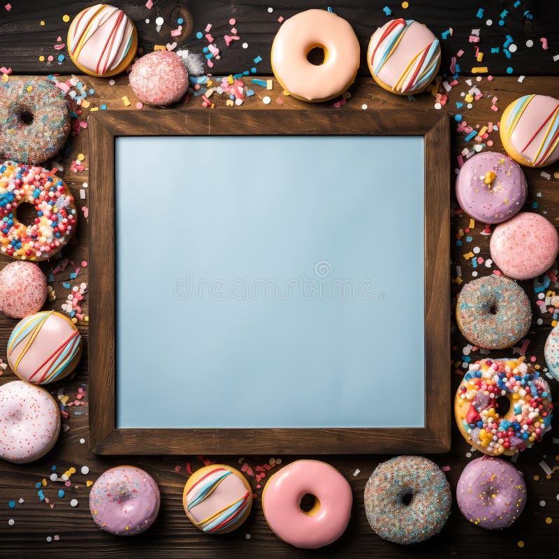 Doughnuts Frame Stock Illustrations – 96 Doughnuts Frame Stock ...