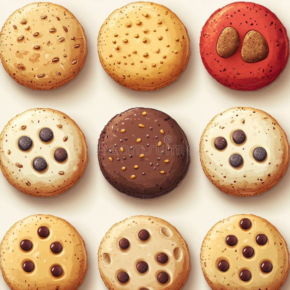 The Image Features a Colorful Array of Cookies and Pastries, with a ...