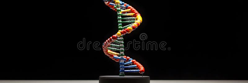 Colorful Artistic DNA Double Helix Structure Stock Illustration ...