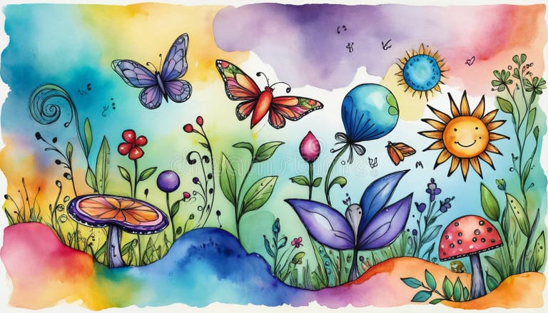 Watercolor Art Therapy Worksheet Creativity, Self Expression, Self ...