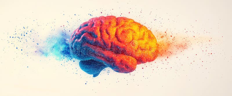 Isolated Brain Illustration – Flat Style Isolated on White Background ...