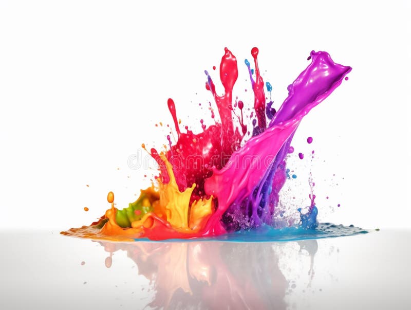 Paint Splash on White Background Stock Illustration - Illustration of ...