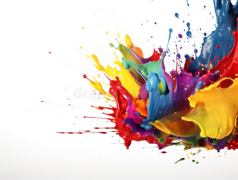 Paint Splash on White Background Stock Illustration - Illustration of ...
