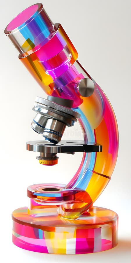 Colorful Rainbow Microscope Design Stock Illustration - Illustration of ...