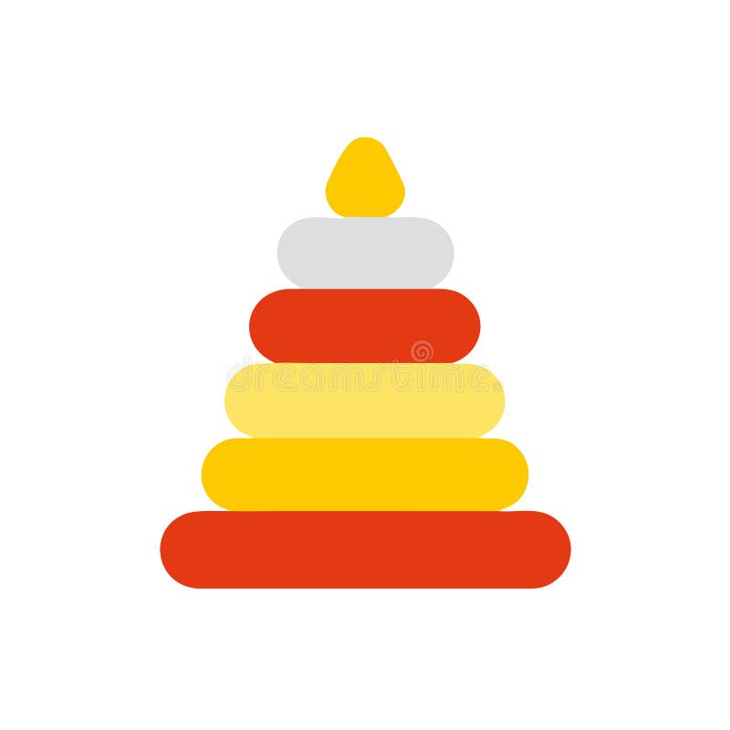 Colorful Stacking Pyramid Vector for Child Education and Learning ...