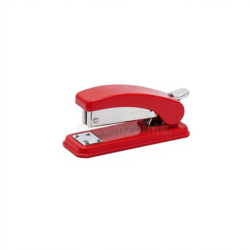 Red Desktop Stapler Office Supply Tool for Paper Binding with ...