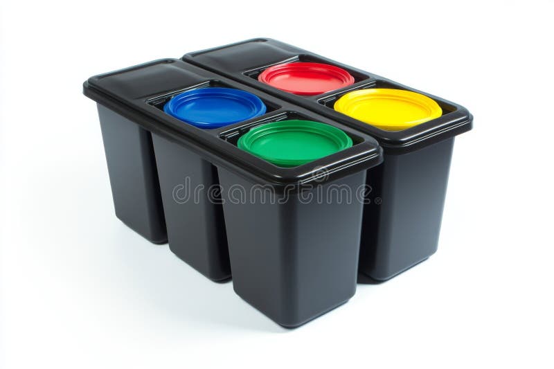 A Vibrant Set of Paint Containers Showcasing Black and Colorful Hues ...