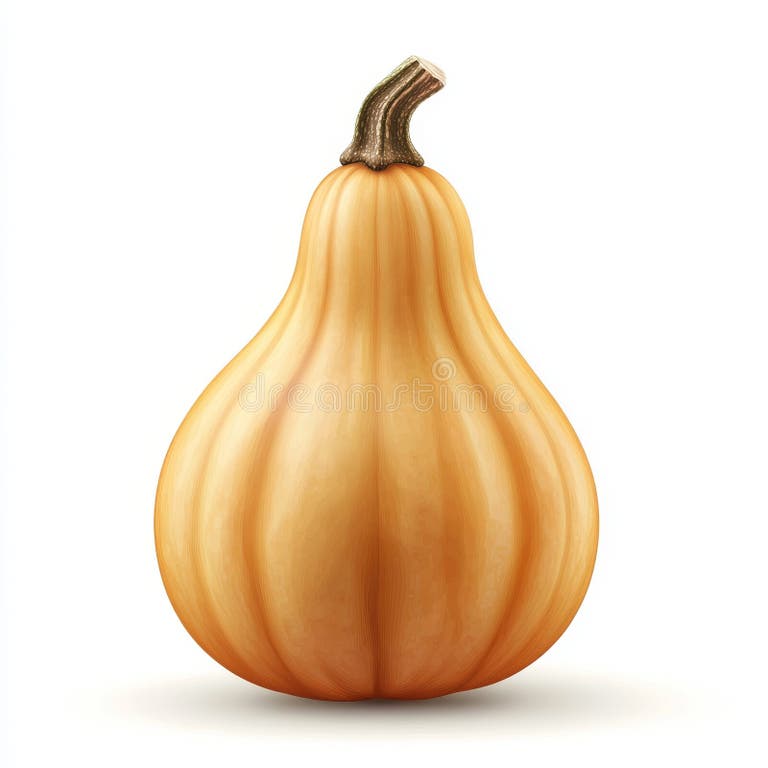 The Image Features a Complete Butternut Squash Accompanied by a Single ...