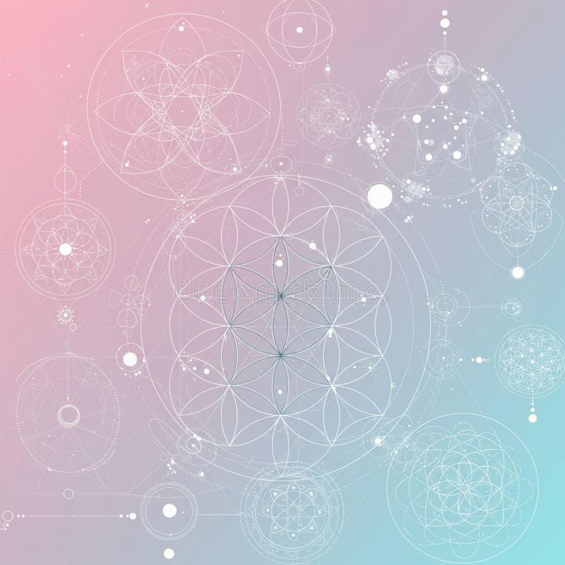 This Image Features a Complex Arrangement of Geometric Patterns and ...