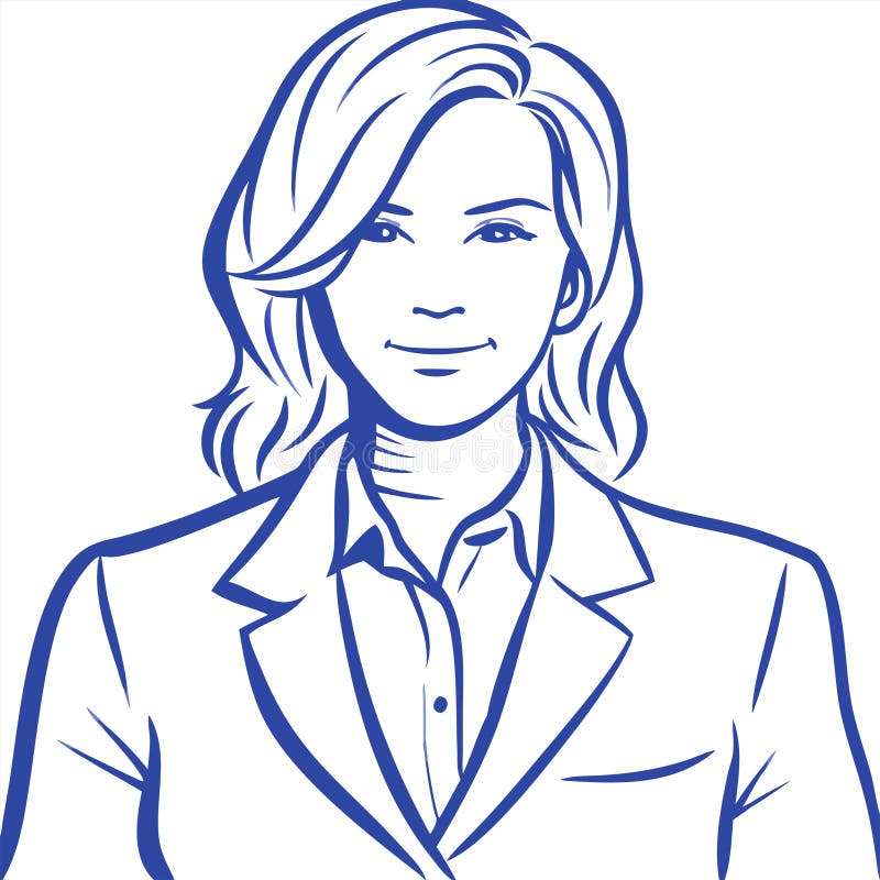 Professional Woman Vector Illustration Confident Female Business ...