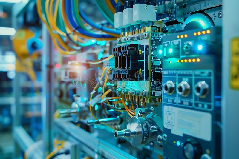 Modern Server Room with High-Tech Infrastructure Stock Illustration ...