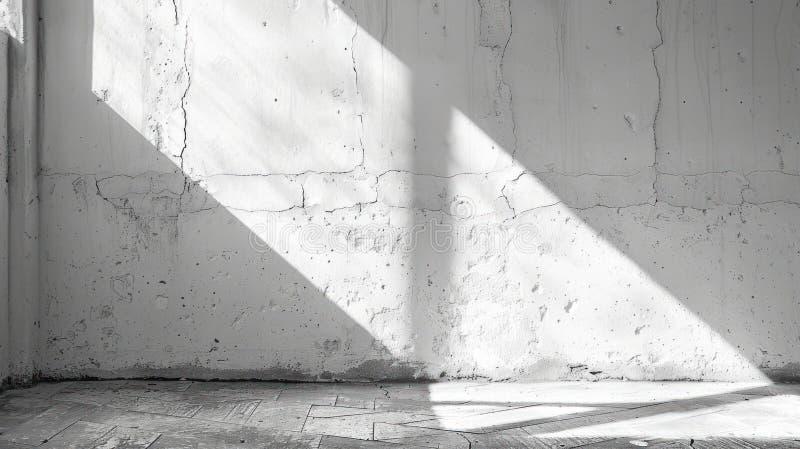 Corner Shadow on White Concrete Wall Stock Illustration - Illustration ...