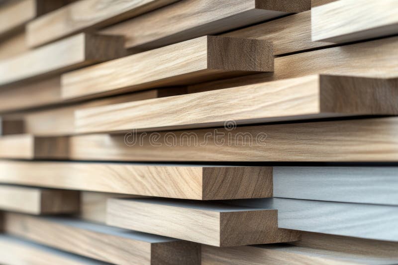 Artistic Stacked Cladding Boards Display Stock Illustration ...
