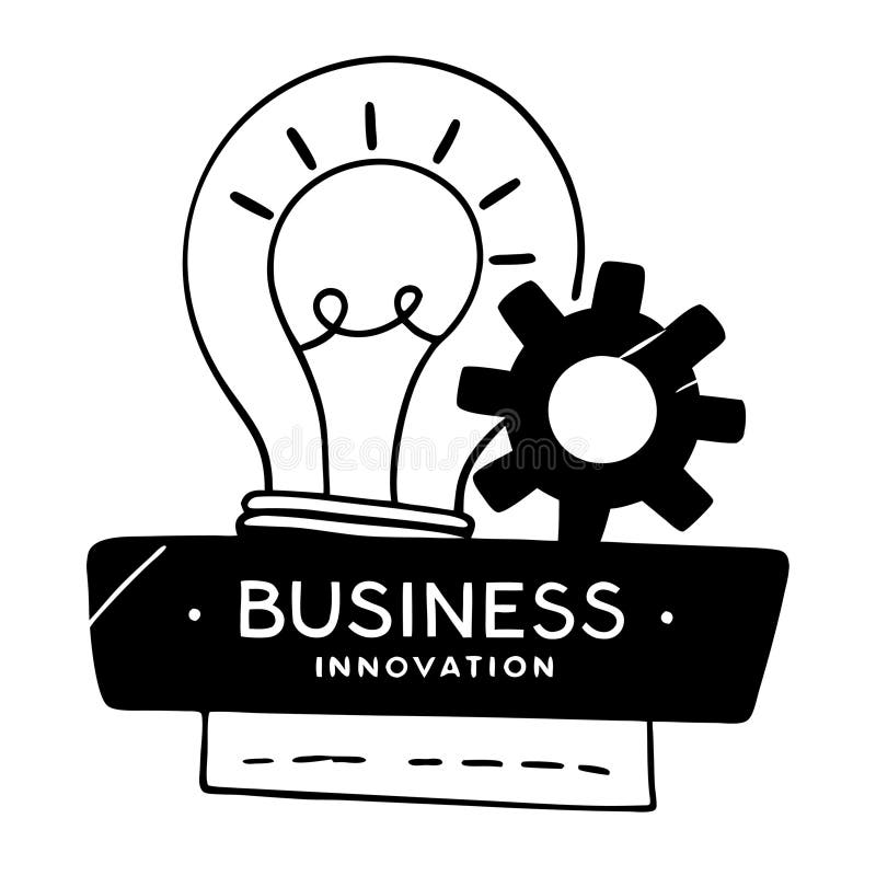 Business Innovation Vector Lightbulb and Gear Symbol for Creative ...