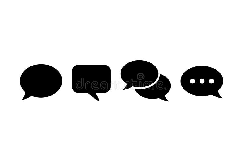 Speech Bubbles Set for Communications Design and Graphics Stock Vector ...