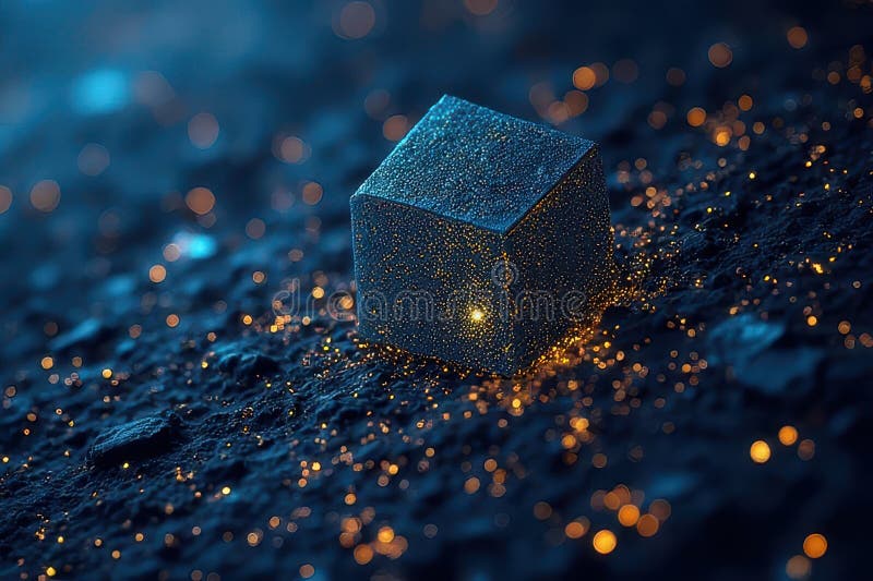 Illuminated Cosmic Cube stock illustration. Illustration of cosmos ...