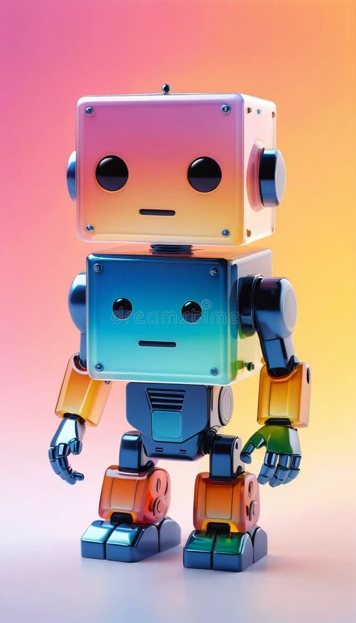 Cubic Robot Blind Box, 3D Cartoon Design, Translucent PVC, Pop Art ...