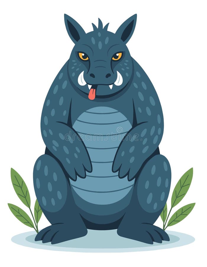 Cute Cartoon Troll Character Flat Design Mascot Stock Image ...